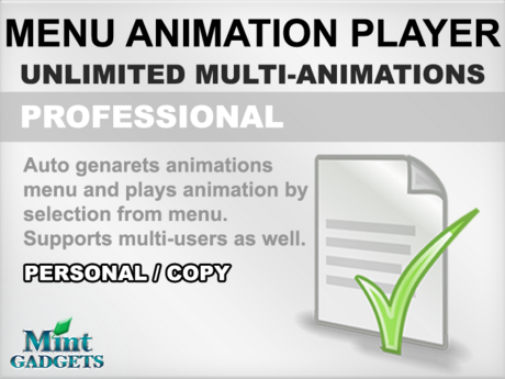 Second Life Marketplace - MintScripts - Menu Animation Player Script/ Personal